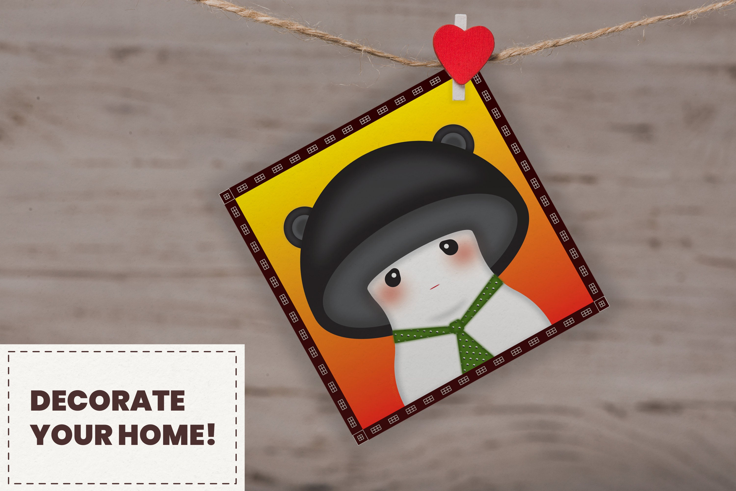 Panda Grib Greeting Card Prints Digital Greeting Cards Download Cute ...