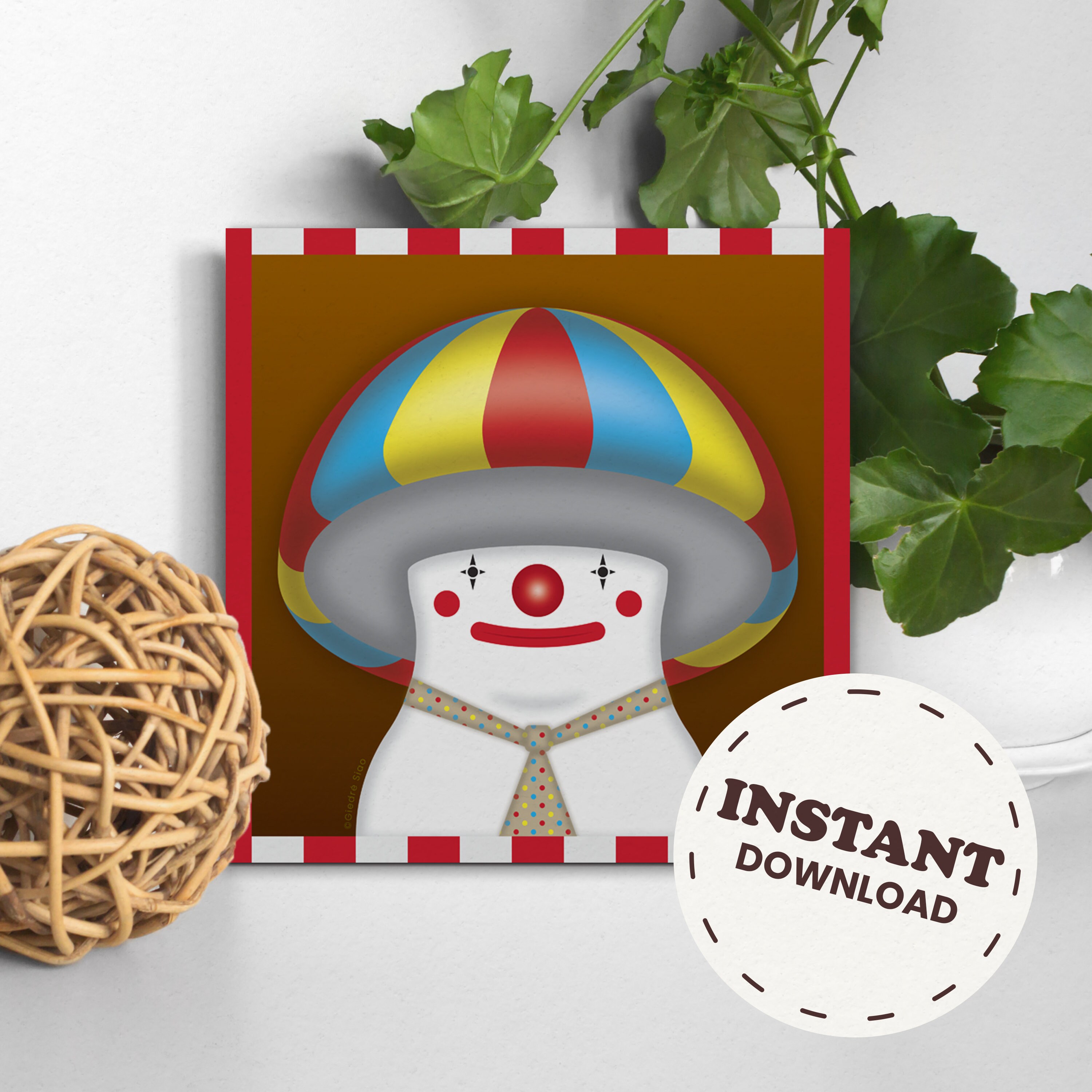 Circus Grib Greeting Card Prints Digital Greeting Cards Download Cute ...