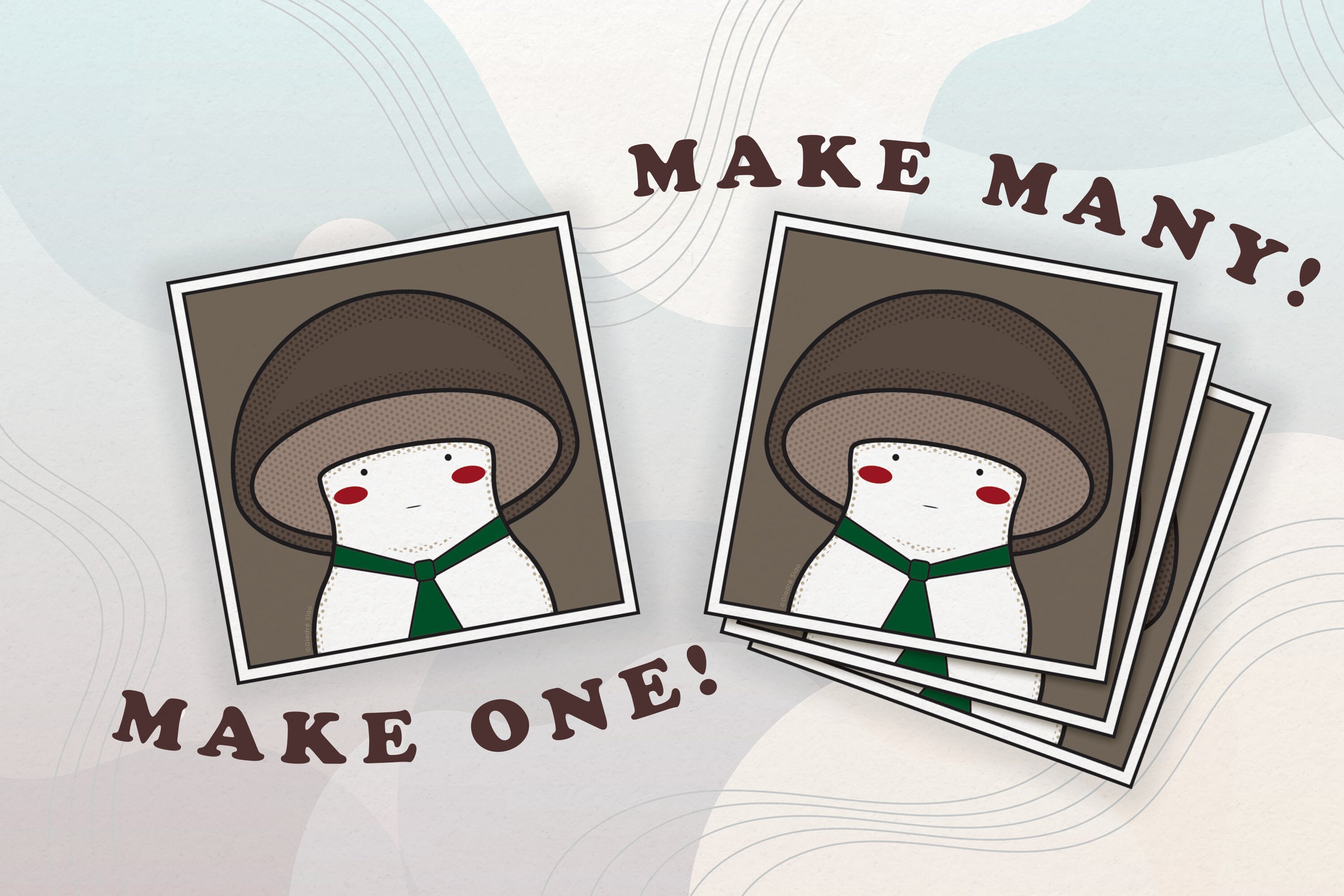 Popart Grib Greeting Card Prints Digital Greeting Cards Download Cute ...