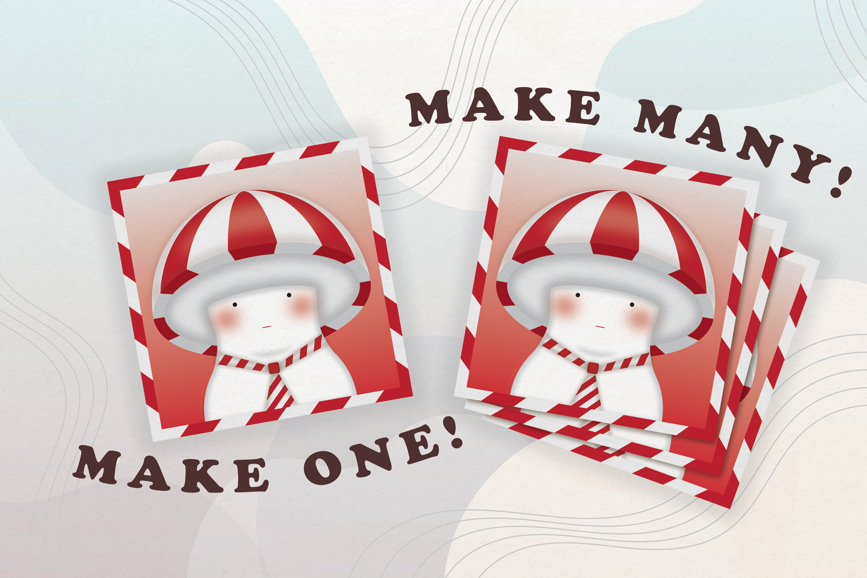 Peppermint Grib Greeting Card Prints Digital Greeting Cards Download ...