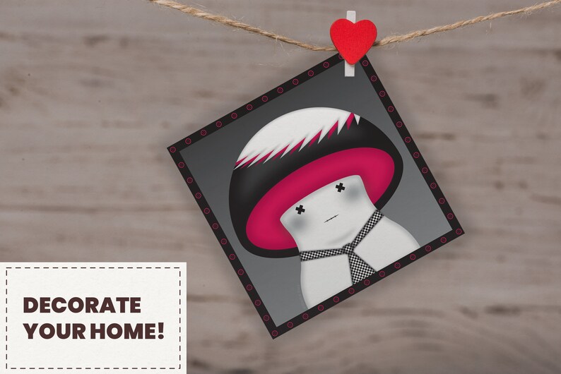 Edgy Grib Greeting Card Prints Digital Greeting Cards Download Cute ...