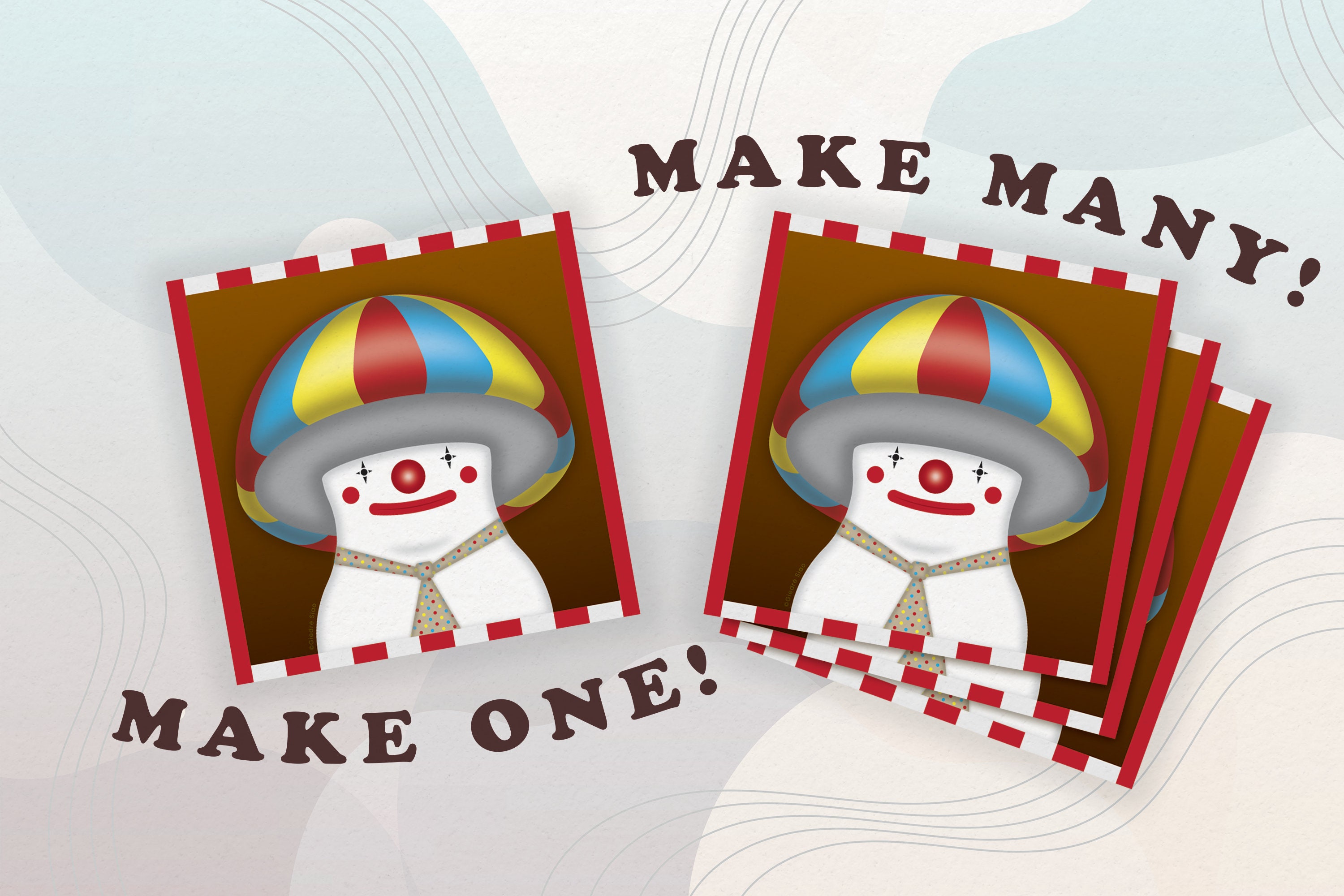 Circus Grib Greeting Card Prints Digital Greeting Cards Download Cute ...