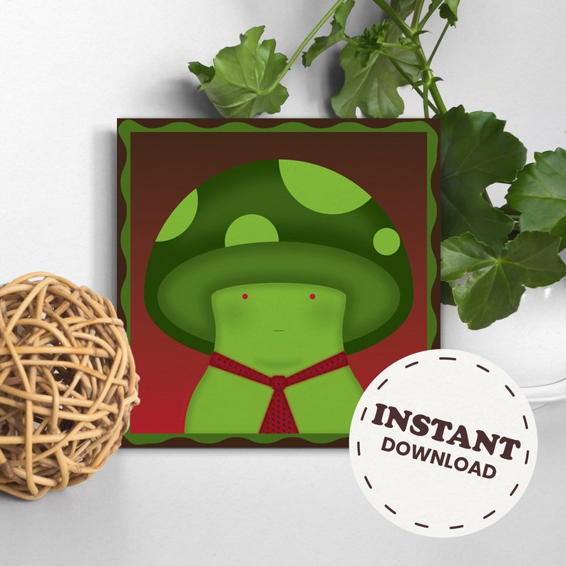 Toxic Grib Greeting Card Prints Digital Greeting Cards Download Cute ...