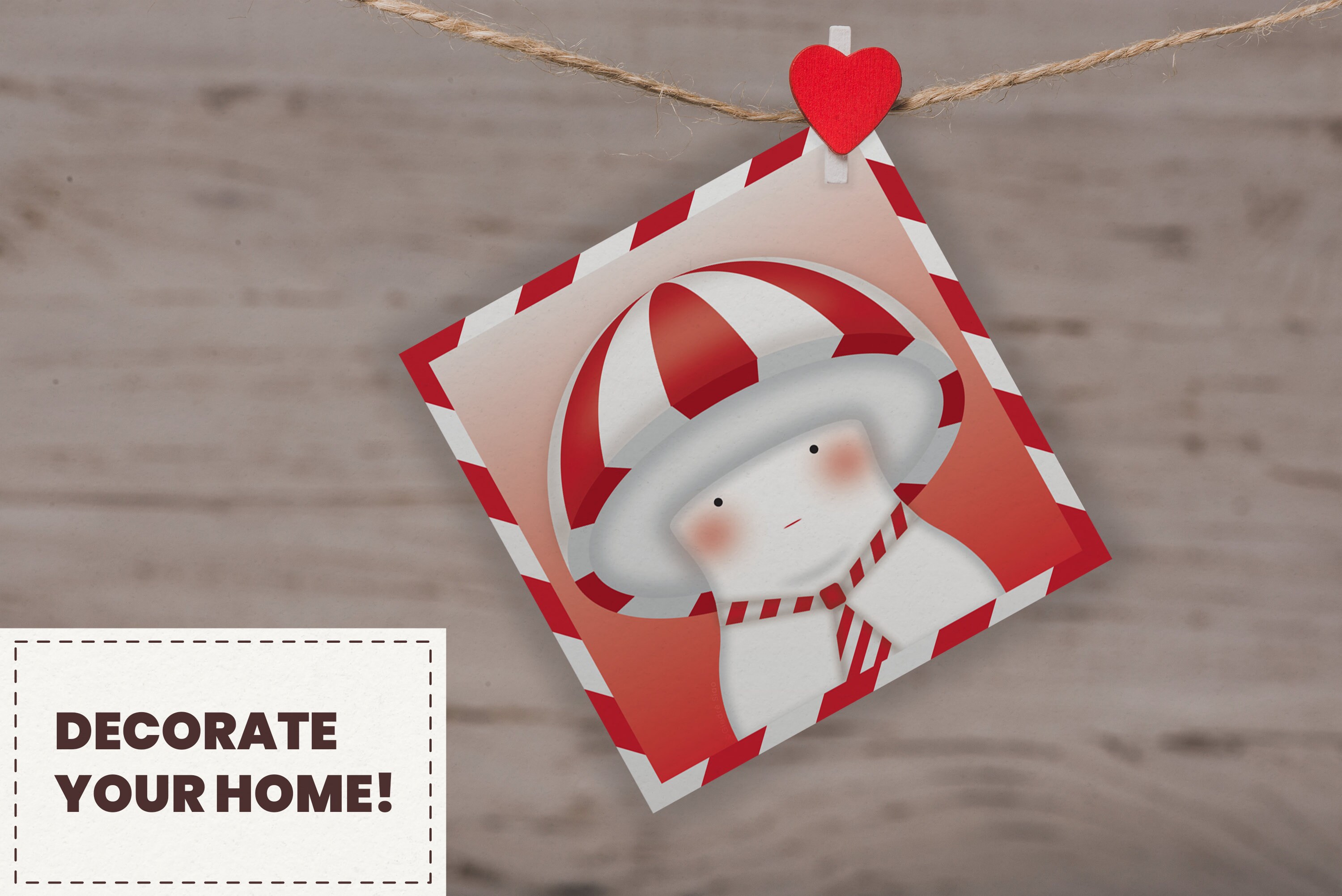 Peppermint Grib Greeting Card Prints Digital Greeting Cards Download ...