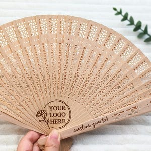 Custom Hand Fans With Your Logo Business Party Fan Favor Wedding Design ...