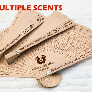 Bulk Baby Shower Party Favor Hand Fans Baby Gift Baby Name Gift Custom ...