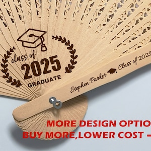Bulk Graduation Fans Ceremony Class of 2024 Graduation Favor Sandalwood ...