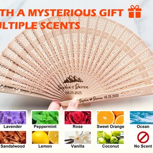 Personalized Scented Wedding Fan/bulk Wedding Favor for Guest/custom ...