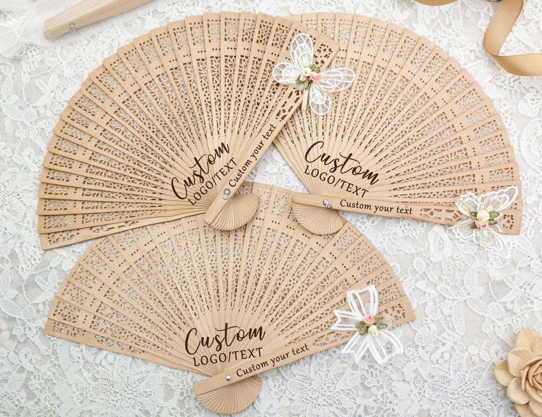 Custom Folding Hand Fan With Bow/personalized Sandalwood Fan/bulk ...