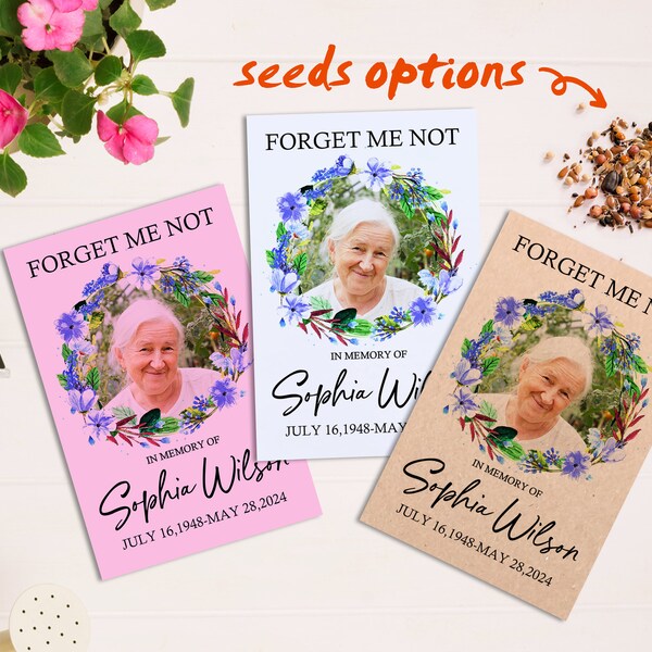 Memorial Seed Packet - Etsy