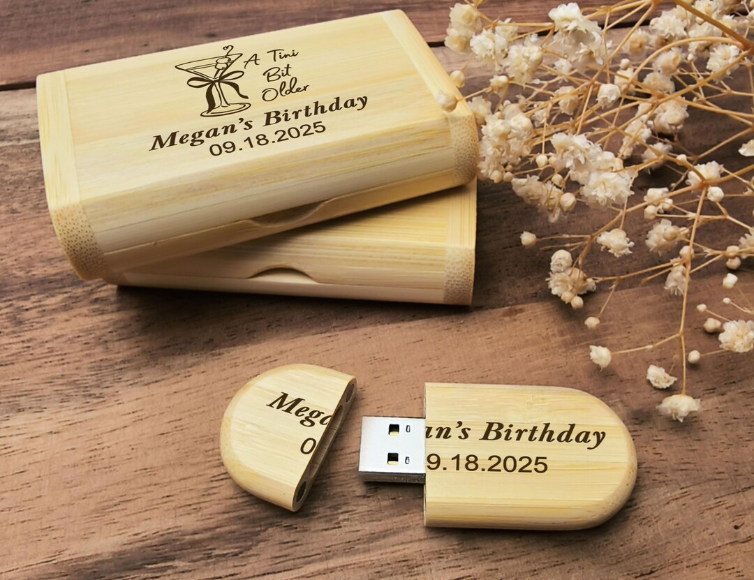 A Tini Bit Older Birthday USB Flash Drive, Custom Birthday Favor Memory ...
