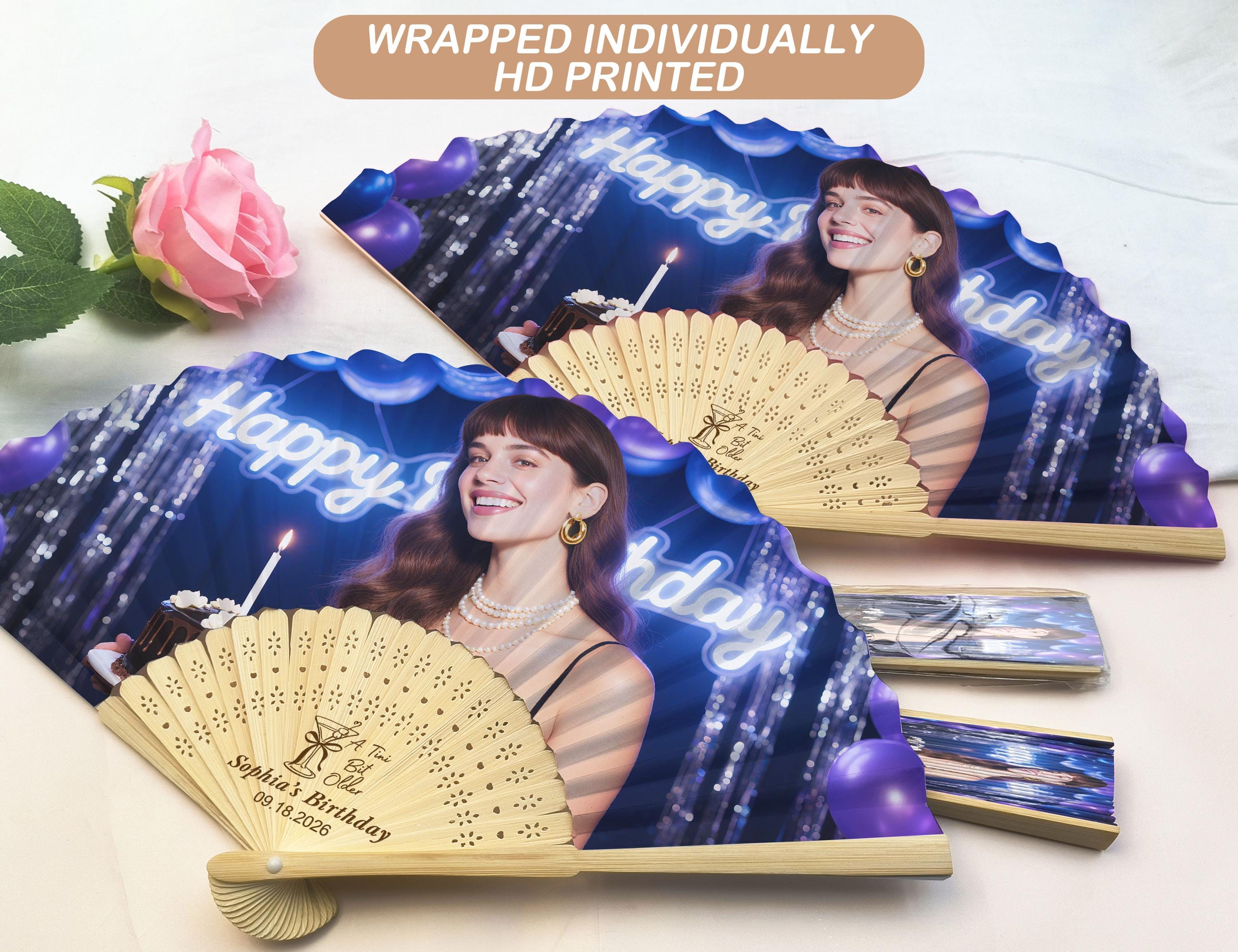 Personalized Fans Birthday Favor/a Tini Bit Older Martini Birthday Fans ...