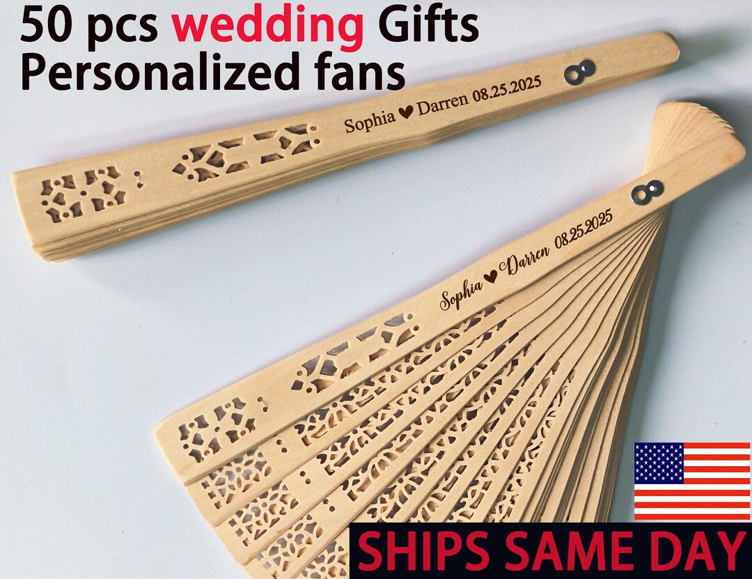 Bulk Personalized Wedding Fans, Rustic Wedding Fan, Sandalwood Wedding ...