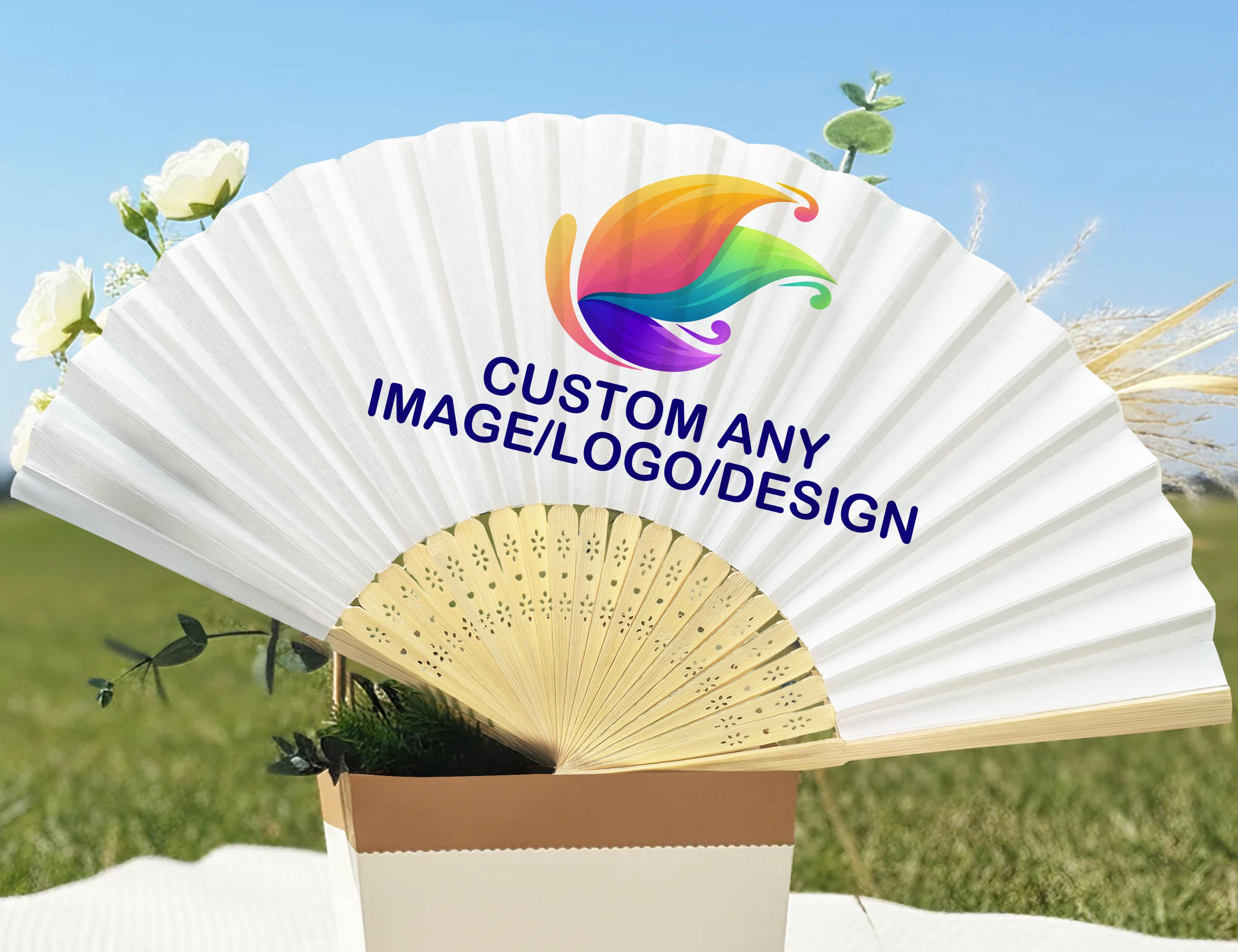 Custom Personalized Text Logo Folding Fan, Personalized Hand Fan for ...