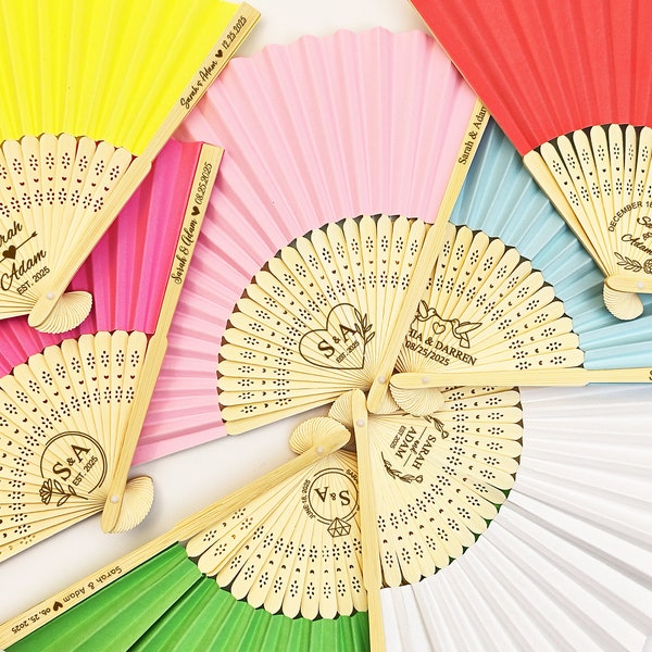 Personalized Fans - Etsy