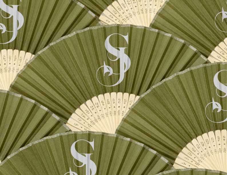 Personalized Silk Hand Fans, Custom Wedding Fans, Monogram Wedding Fans ...