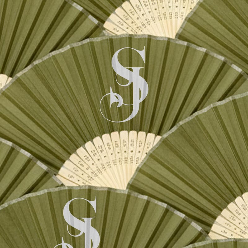 Silk Custom Bridal Fan - Etsy