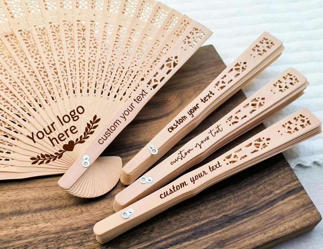 Custom Logo Business Hand Fans Party Fan Favor Wedding Design Fan ...