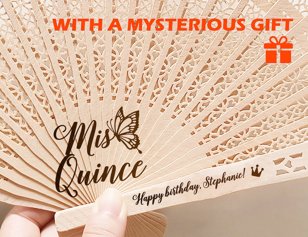 Lemon Scented Personalized Mis Quince Fans Custom Quinceañera Fan Sweet ...