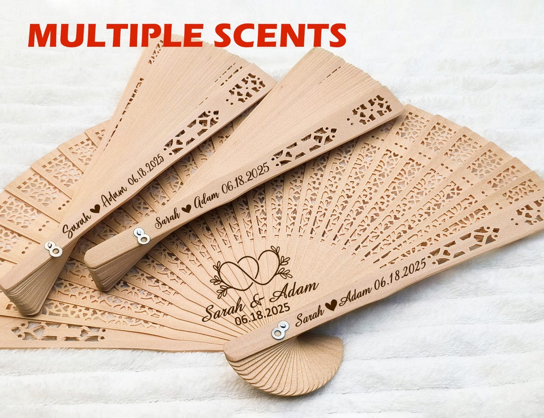 Custom Wedding Favor Fan for Guests in Bulk Personalized Fans Party ...