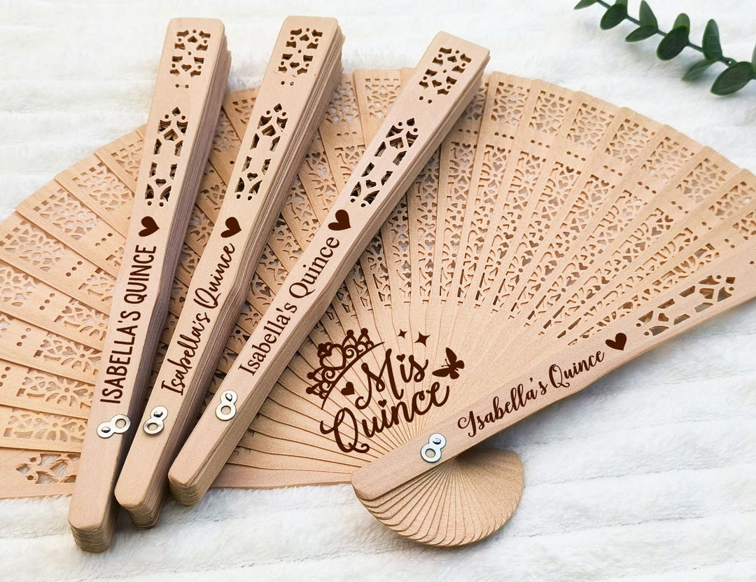 Bulk Mis Quince Años Fan Custom Birthday Favors Quinceañera Party ...