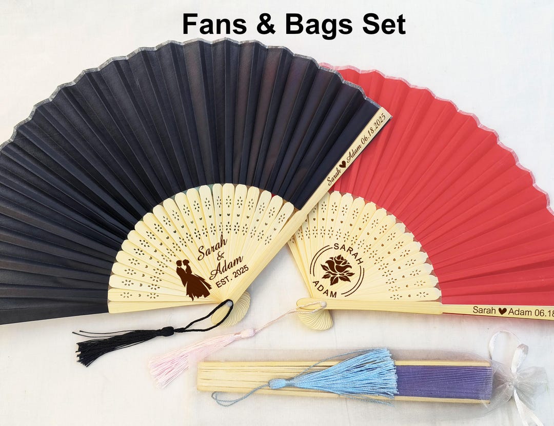 Personalized Wedding Hand Fans With Tassel Bridesmaid Gifts Party ...