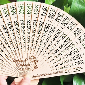 Personalized Scented Wedding Fan/bulk Wedding Favor for Guest/custom ...