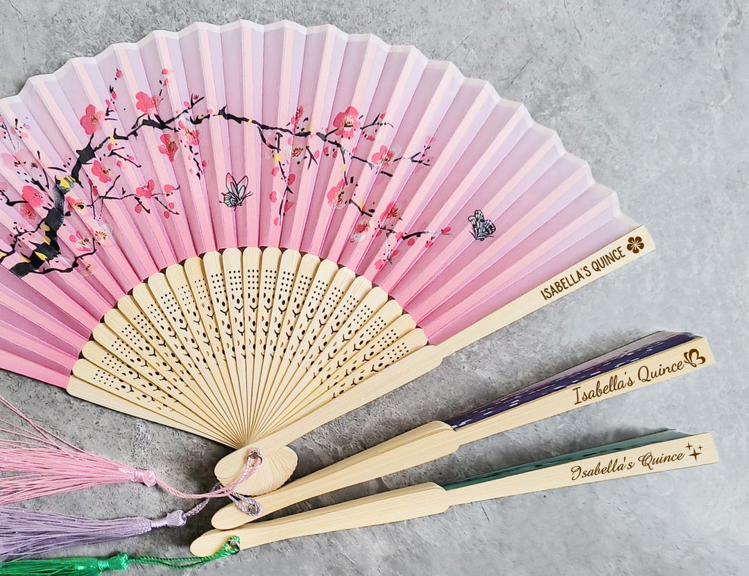 Personalized Butterfly Quinceanera Fan Favors, Mis Quince Años Folding ...