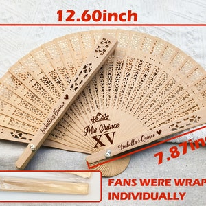 Bulk Mis Quince Años Fan Custom Birthday Favors Quinceañera Party ...