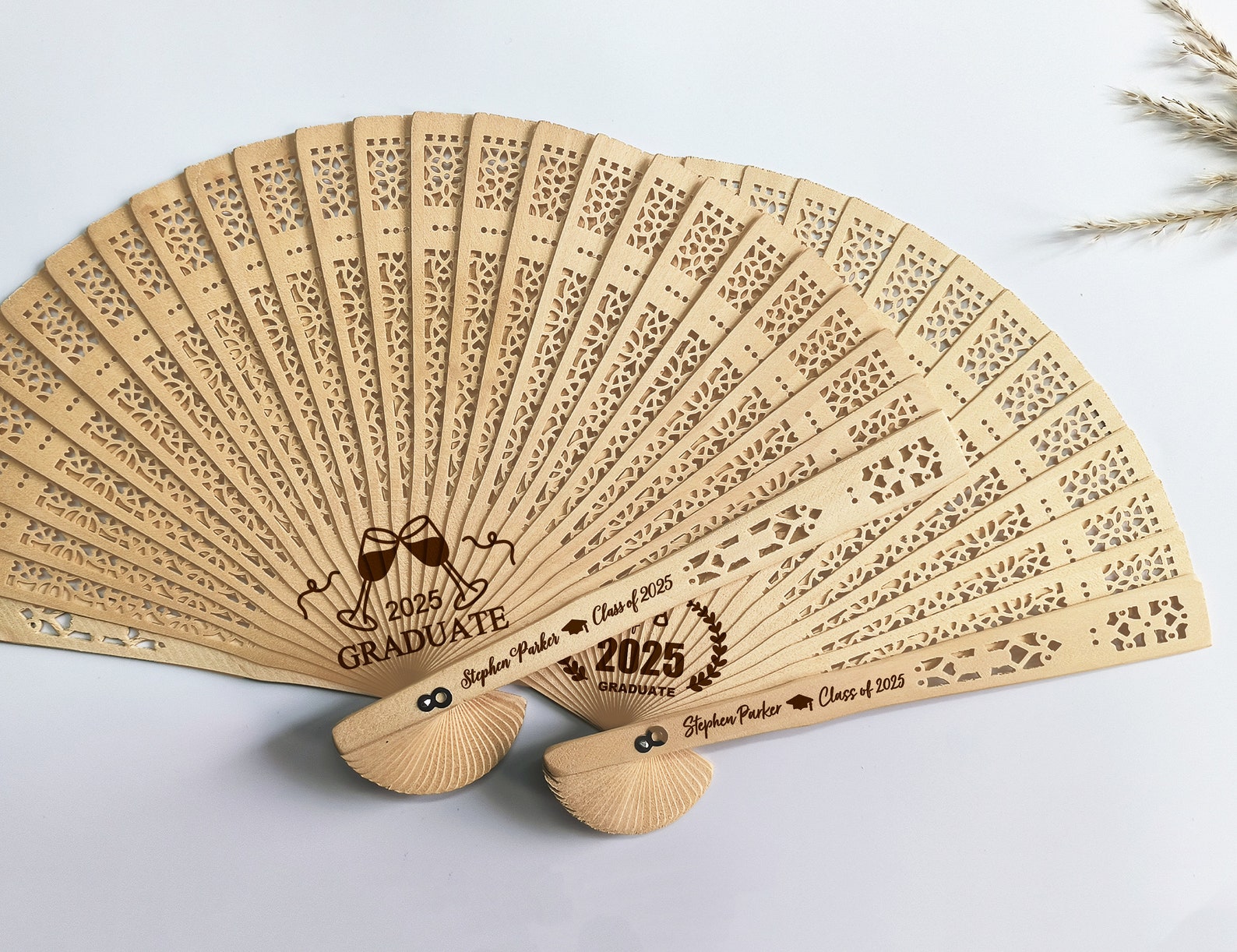 Bulk Graduation Fans Ceremony Class of 2024 Graduation Favor Sandalwood ...
