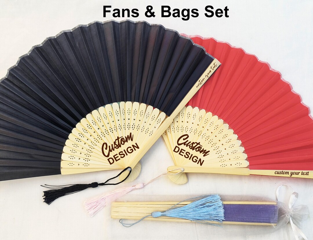 Custom Tassel Fans With Your Logo/business Company Logo Favors Fans ...