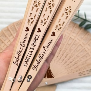 Bulk Mis Quince Años Fan Custom Birthday Favors Quinceañera Party ...