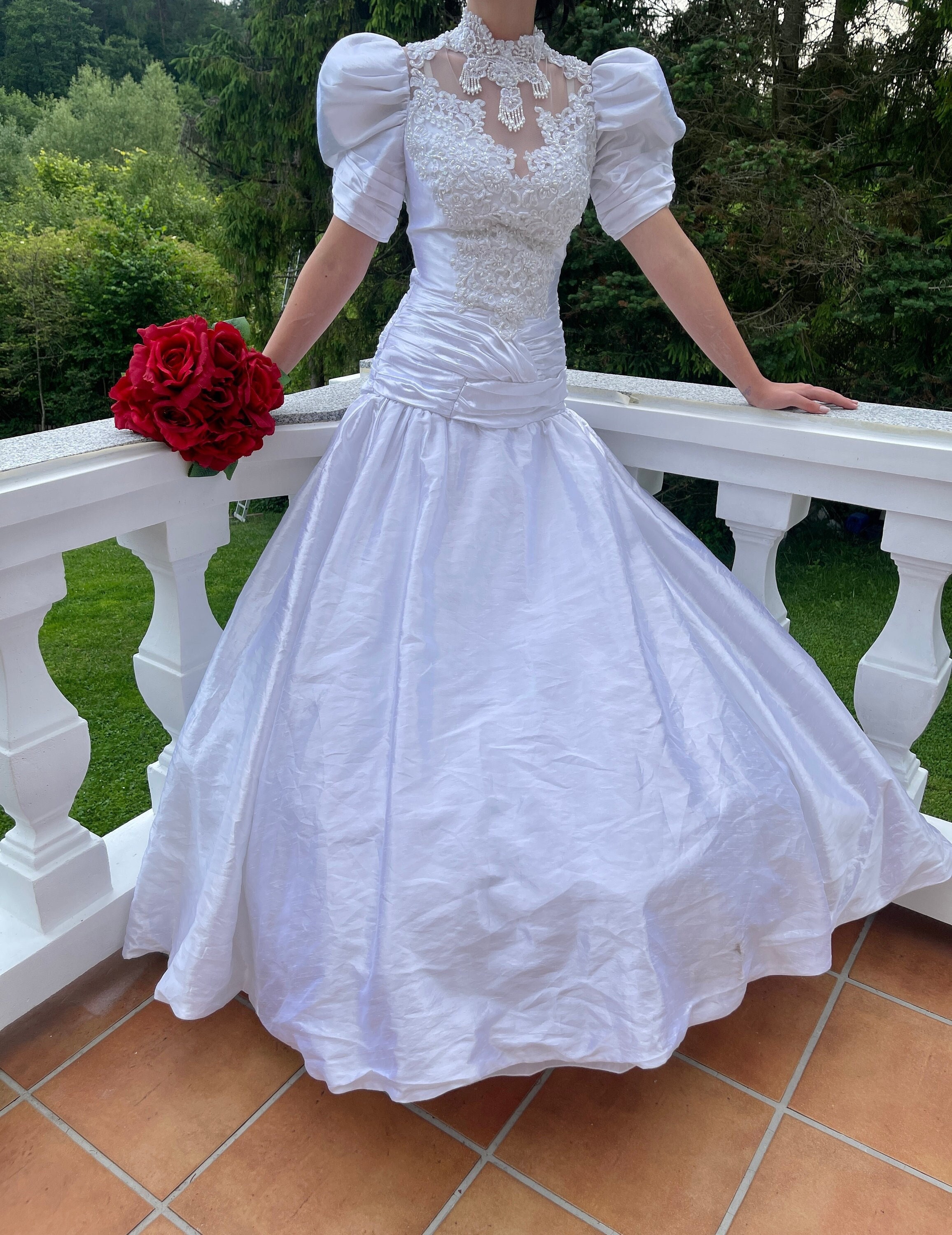 Vintage 80s Wedding Dress - Etsy