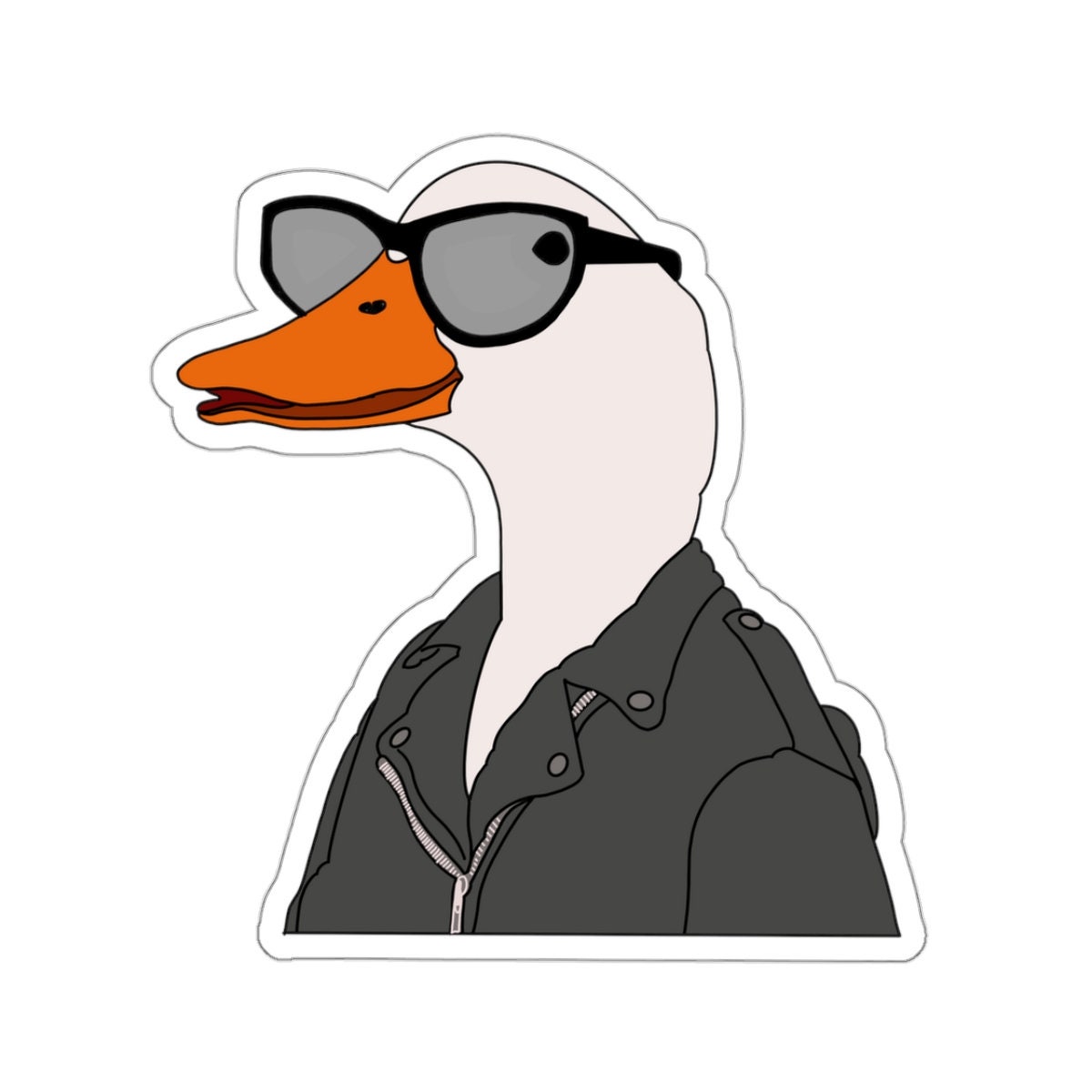 Biker Gang Goose Bird Sticker - Etsy