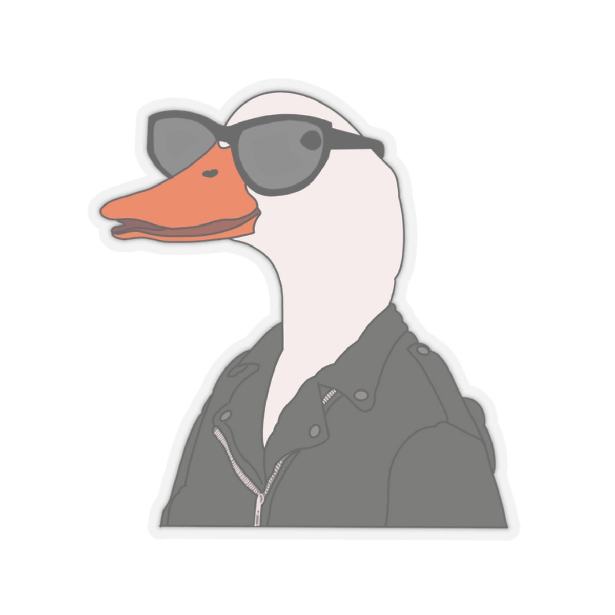 Biker Gang Goose Bird Sticker - Etsy