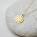Dainty 14k Solid Gold Jerusalem Cross Coin Necklace: Greek Orthodox ...