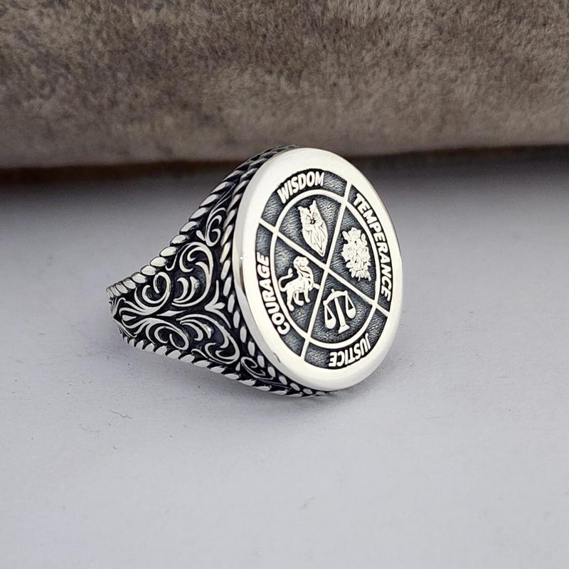 4 Virtues Ring - Etsy