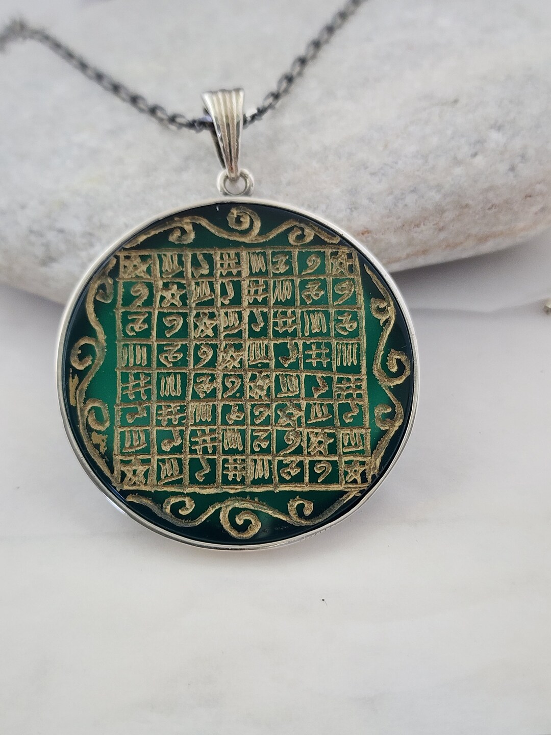 Celcelutiye Talisman Vefq on Agate, Engrave Ism-i Azam Prayer Pendant ...