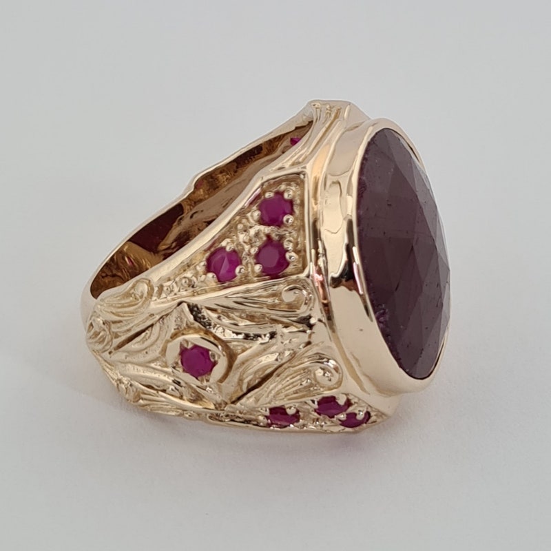 Mens Natural Ruby Ring - Etsy