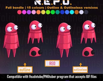 R.E.P.O. Pngtuber Model ~ REPO, Chibi, Kawaii, Premade Twitch Stream ...