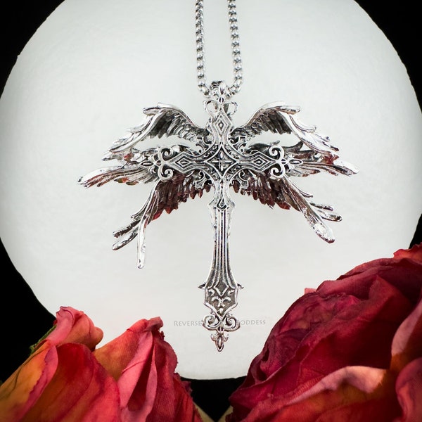 Y2k Gothic Cross Necklace - Etsy