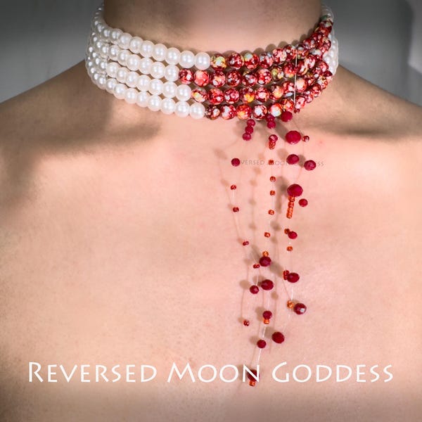 Blood Pearl Necklace - Etsy