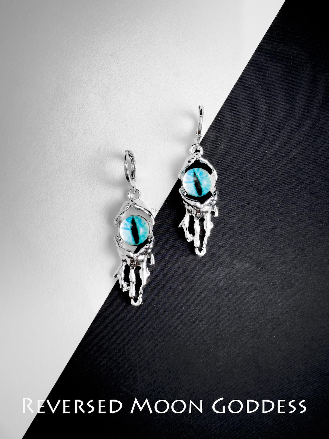 Gothic Devil Eye Earrings, Halloween Evil Eye Jewelry, Lightweight ...