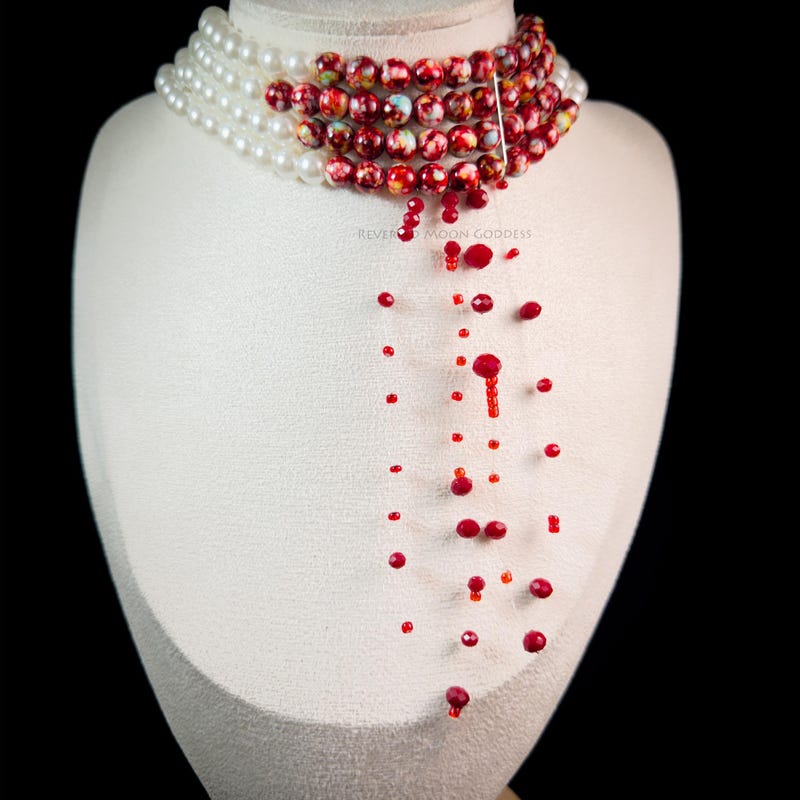 Blood Pearl Necklace - Etsy