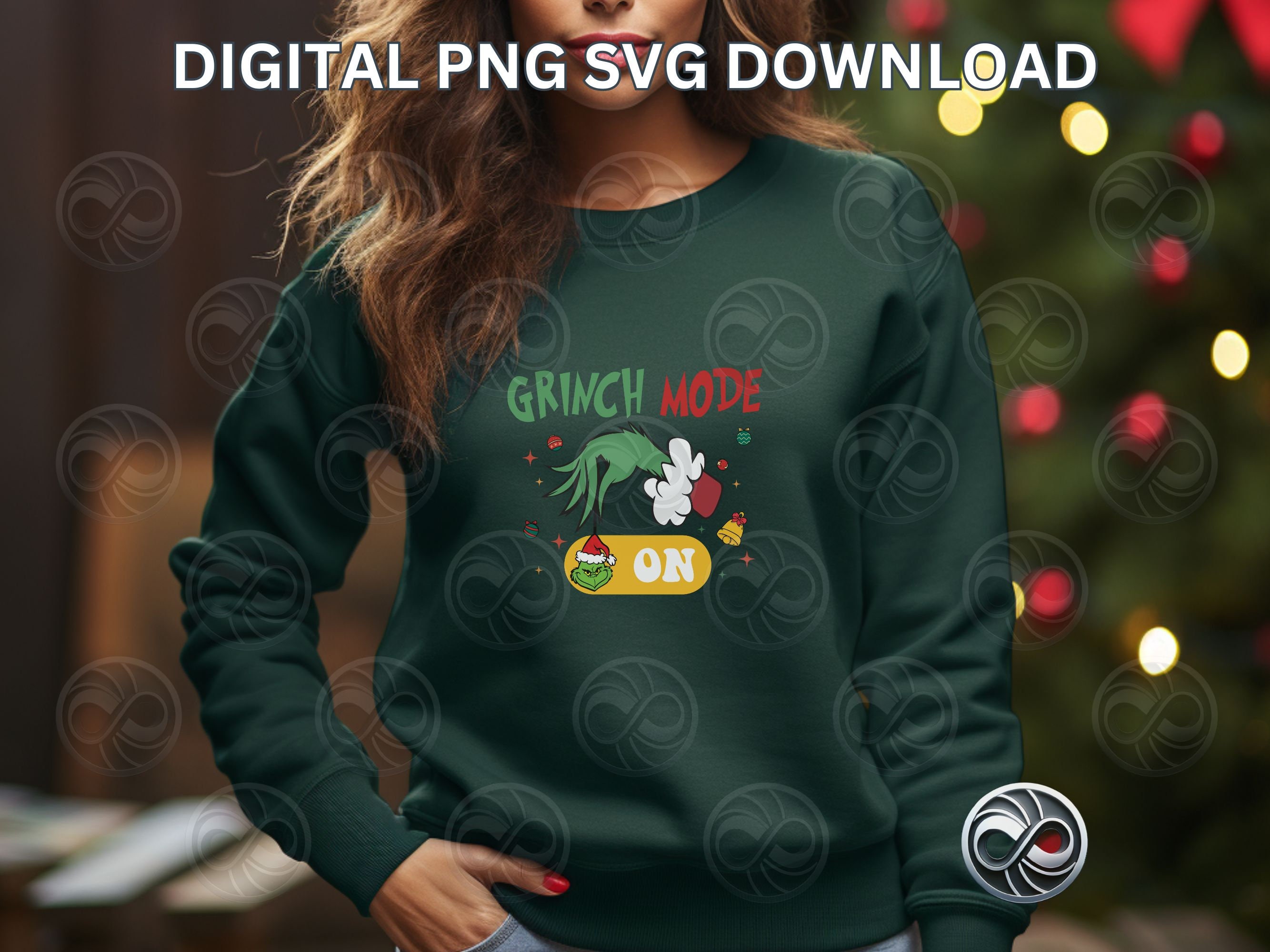 Grinch Mode on Png Svg, Grinch Svg, Retro Christmas Png Svg, Christmas ...