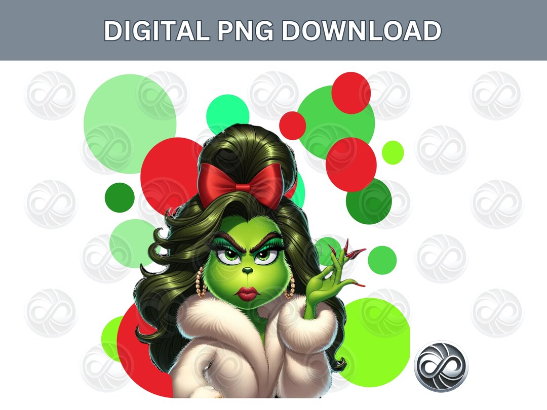 Boujee Grinch Png, Grinch Boujee Png, Christmas Vibes PNG, Sublimation ...