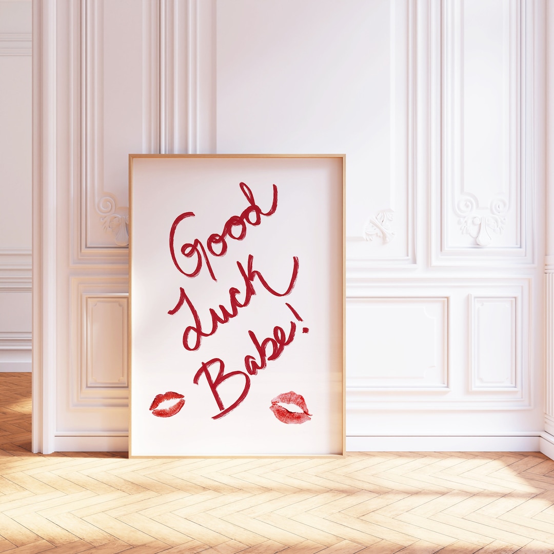 Good Luck Babe Digital Download Print Funky Poster Trendy Wall Art ...