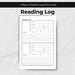 Reading Log Printable | Reading Journal PDF | Book Tracker Template ...