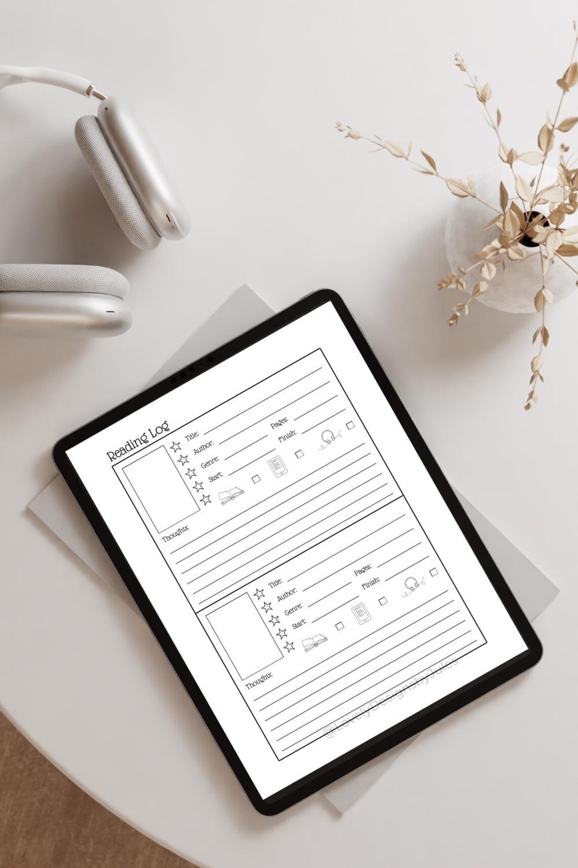 Reading Log Printable | Reading Journal PDF | Book Tracker Template ...