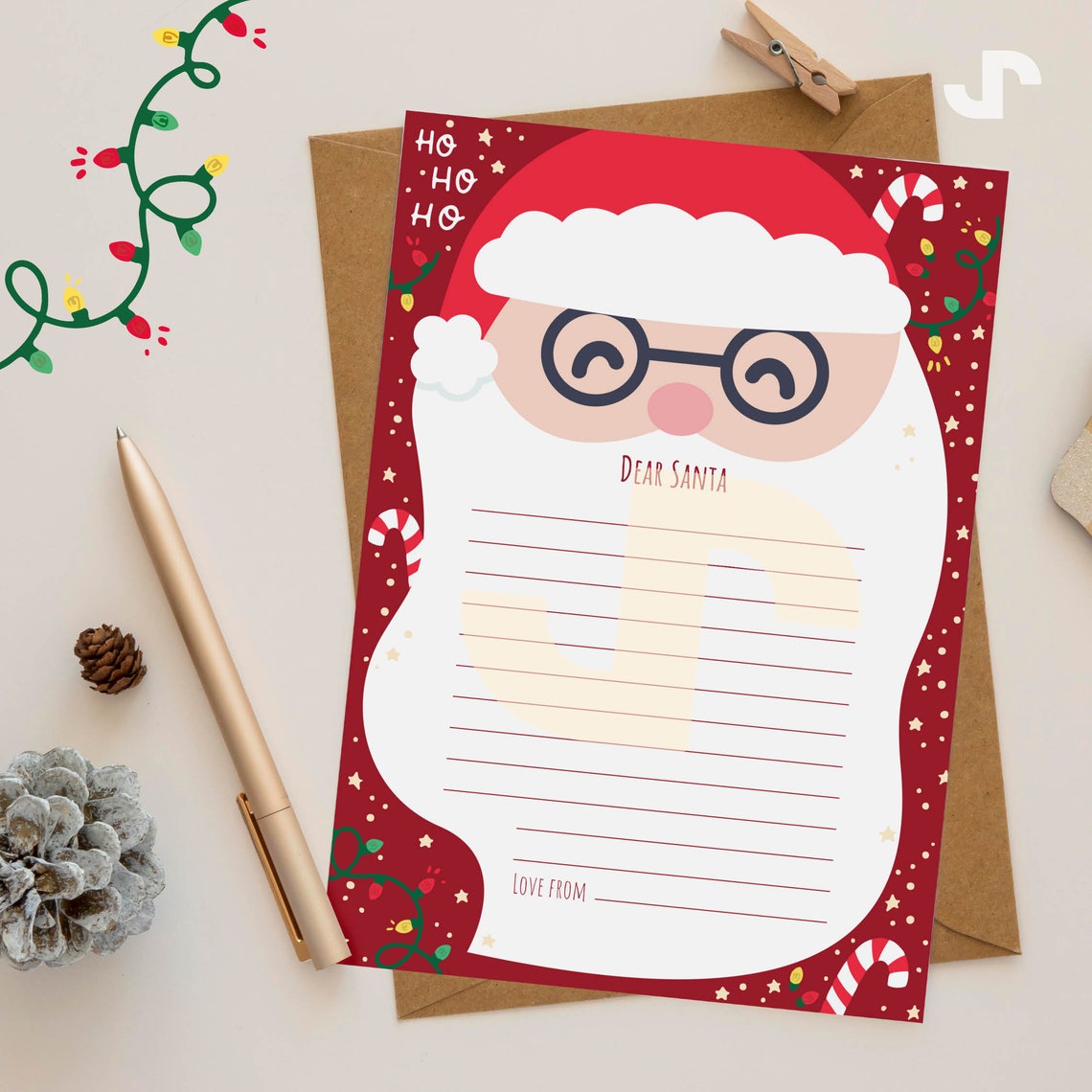 Letter to Santa, Printable Letter to Santa, Christmas Present List ...